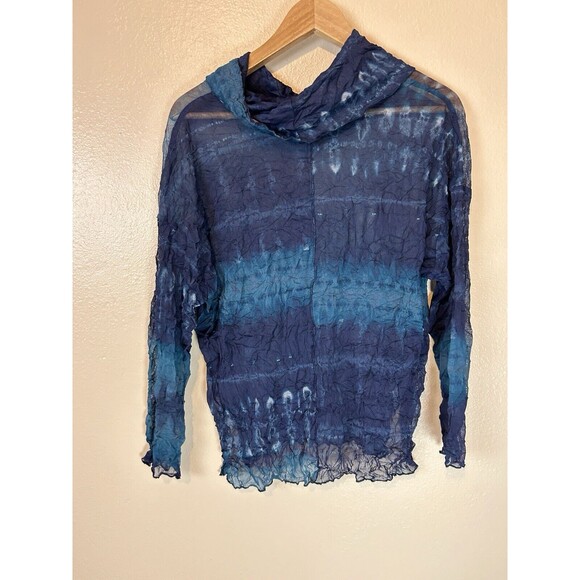 Habitat | Tops | Liv Habitat S Mesh Top Blouse Cowl Neck Sheer Art To ...